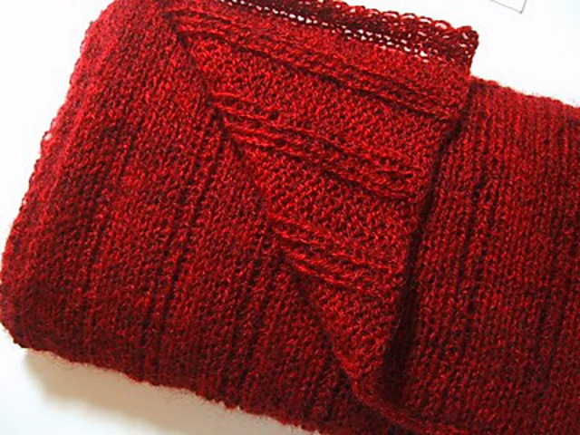 Ravelry: A Neutral Red Scarf pattern by Kay Redding