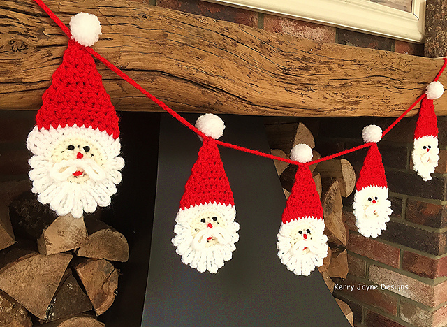 Ravelry: Santa Bunting pattern by Kerry Jayne Designs