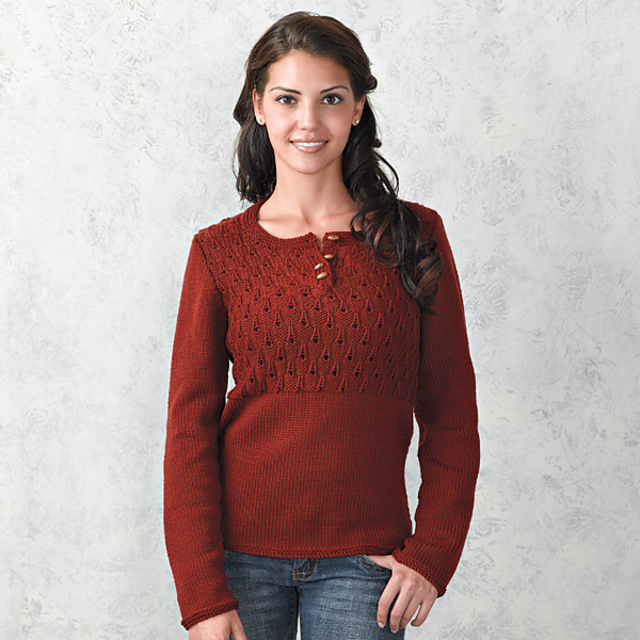 Ravelry: Rosewood Henley pattern by Kirsten Hipsky