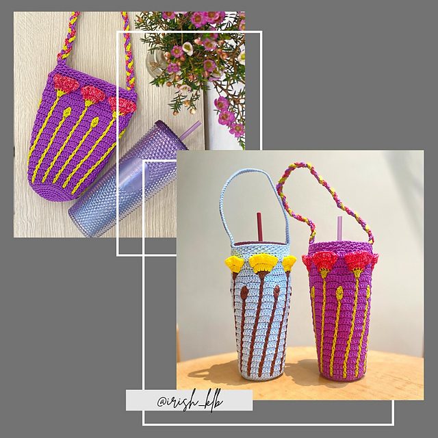 Ravelry: Blooming Mosaic Holder pattern by Trang Le