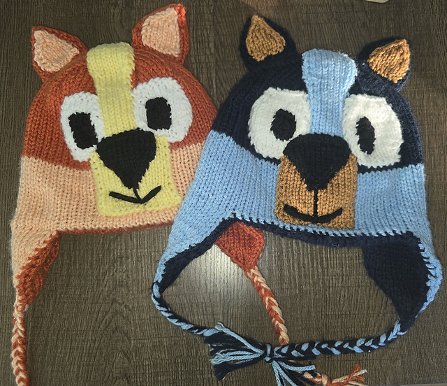 Ravelry: Heeler Hat Bluey & Bingo pattern by Knit Together Designs