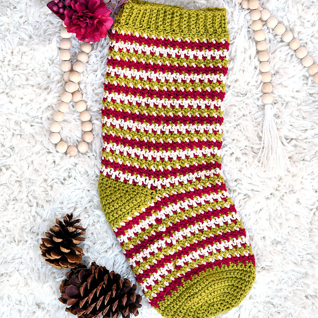 Ravelry: Faux Fair Isle Christmas Stocking pattern by Kim Guzman