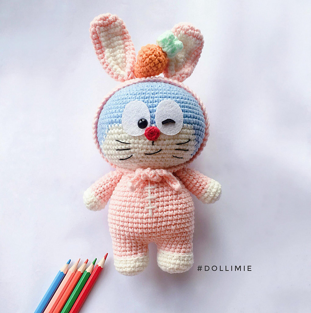 Ravelry: Doremon the Bunny Amigurumi pattern by Kim Thao