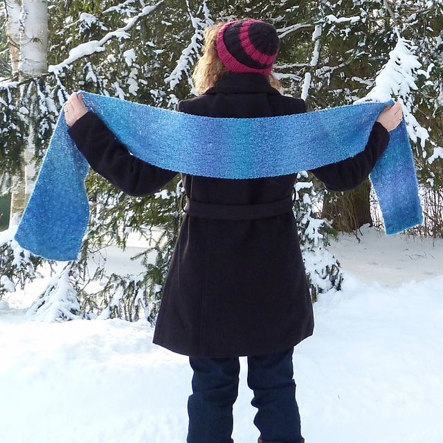 Ravelry: Blue winter sky scarf pattern by Jaana Langosch