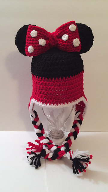 Ravelry: Adult Size Minnie Mouse Beanie pattern by Katerina Cohee