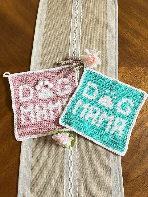 Ravelry: Dog Mama Cloth Hot Pad pattern by kiwicrochets