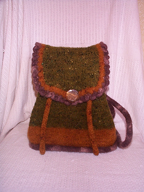 Ravelry: Felted A-Line Backpack pattern by Karen Gress