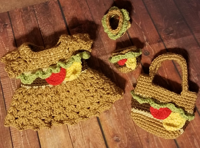 Ravelry: Pookie's Cheeseburger Dress pattern by Kelli's Kreations