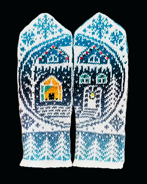 Ravelry: Snow Globe Mittens pattern by Elena Maltseva