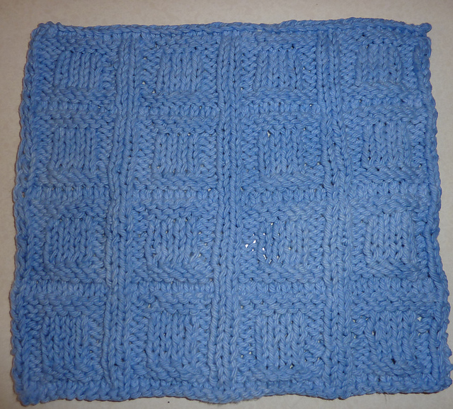 Ravelry: Cornflower Blue Check Dishcloth pattern by Kathy Calabria