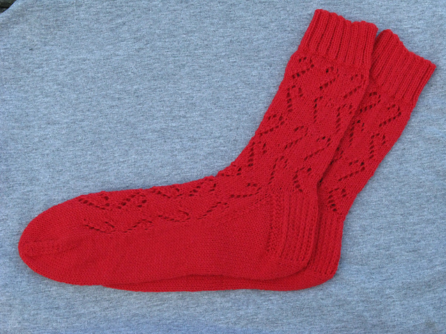 Ravelry: Holiday Lace: Candy Cane Socks pattern by Knit Picks Design Team