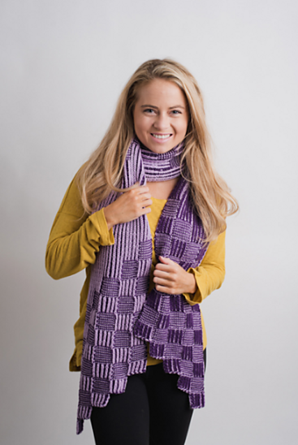 Ravelry: Hadley Checkerboard Scarf pattern by Quinny Zhang