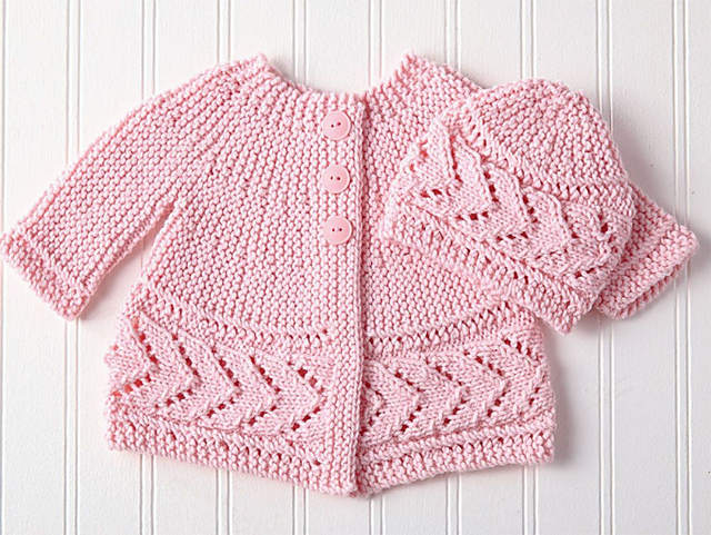 Ravelry: Side to Side Cardigan & Hat pattern by Mary Maxim