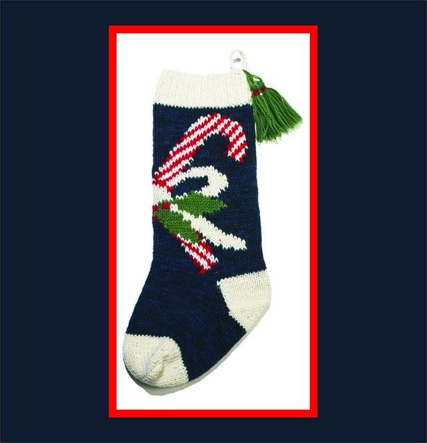 Ravelry: The Candy Cane Christmas Stocking pattern by Robin Denney