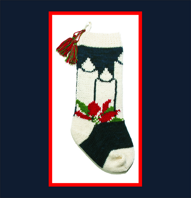 Ravelry: The Candles Christmas Stocking pattern by Robin Denney