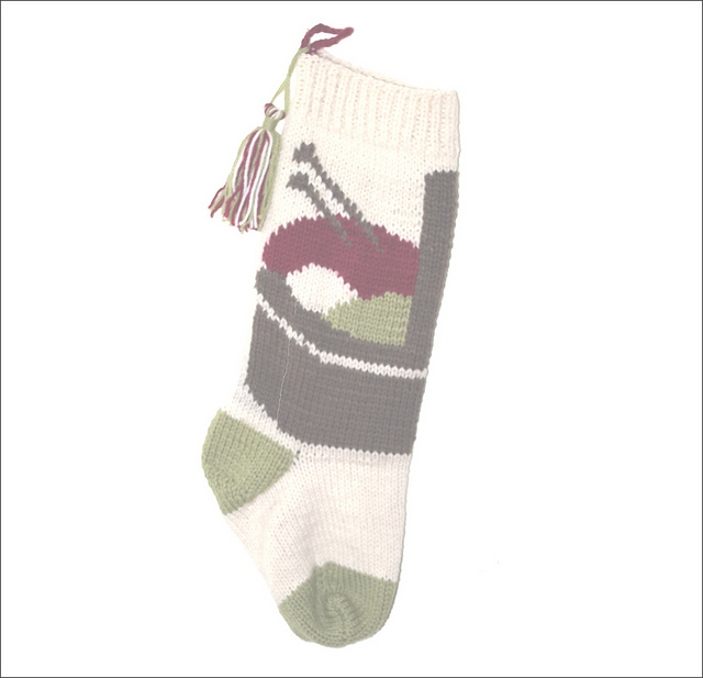 Ravelry: Knitter's Basket Christmas Stocking pattern by Robin Denney