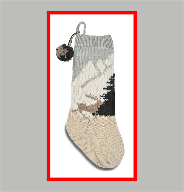 Ravelry: Mountain Elk Christmas Stocking pattern by Robin Denney