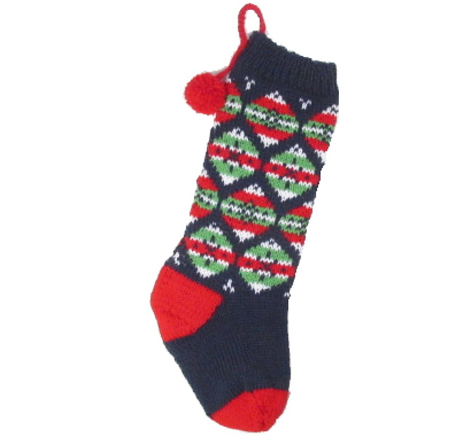 Ravelry: Round Ornament Knit Christmas Stocking pattern by Robin Denney