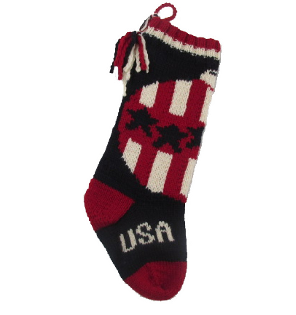 Ravelry: Stars and Strips Knit Christmas Stocking pattern by Robin Denney