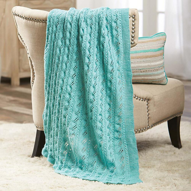 Ravelry: Lacy Knit Afghan pattern by Tian Connaughton