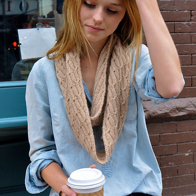 Ravelry: Cabled Infinity Scarf pattern by Angela Hahn