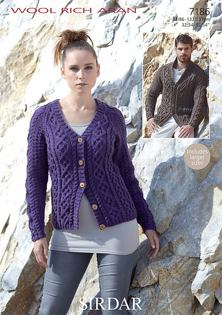 Ravelry: Cabled Cardigans for Men and Women pattern by Sirdar