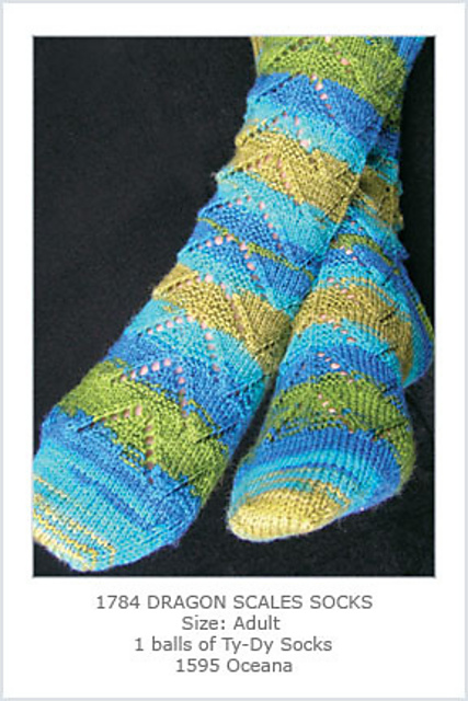 Ravelry: Dragon Scales Socks pattern by Hélène Rush