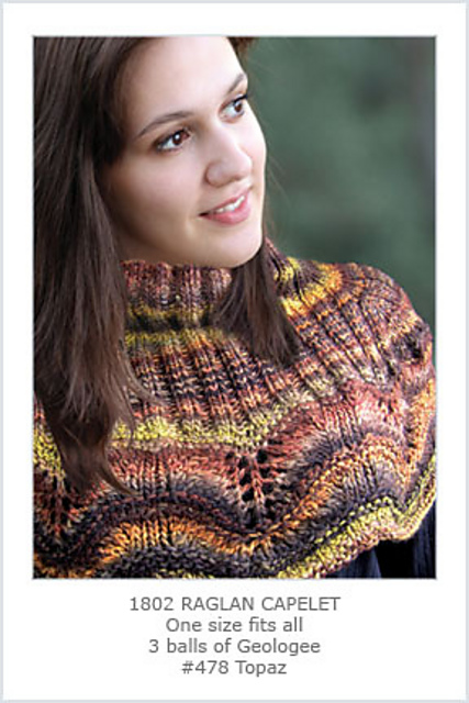 Ravelry: Raglan Capelet pattern by Hélène Rush