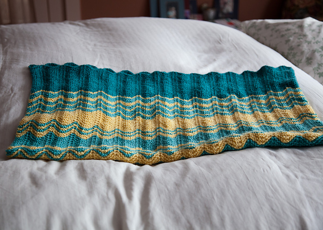 Ravelry: knitorious' Chevron Baby Blanket for Zim
