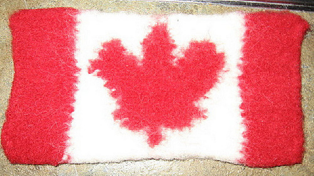 Ravelry: Felted Canadian Flag pattern by Sabrina Thompson