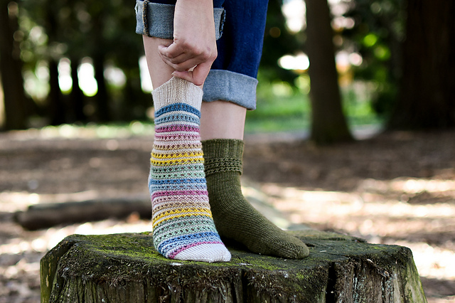 Ravelry: Two Birds Socks pattern by Megan Nodecker
