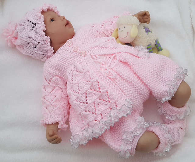 Ravelry: 59 Baby Lace Matinee Set pattern by Jacqueline Harrison
