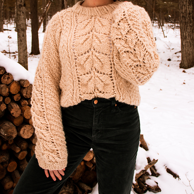 Ravelry: Lace Leaf Sweater pattern by Lillian Olson