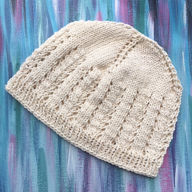Ravelry: Cotton DK Eyelet Beanie pattern by Susan Byrd