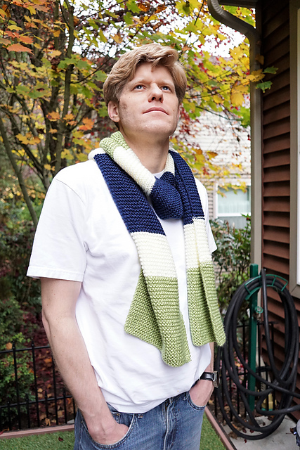 Ravelry: A18 Men's Color Block Scarf pattern by Brandie Knaggs