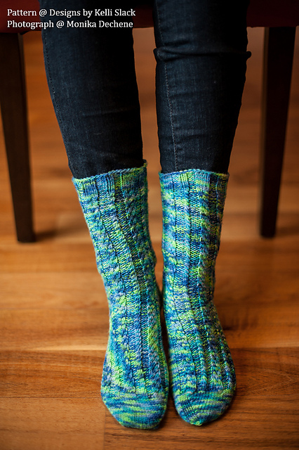 Ravelry: Khloe Socks pattern by Kelli Slack