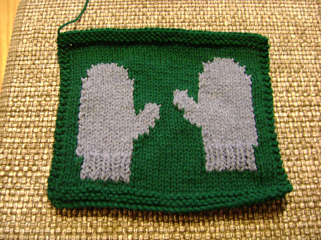 Ravelry: Mitten Dishcloth Square pattern by Elisabeth Sliney Marino