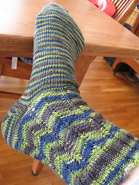Ravelry: Pine Tree Toe Up Socks pattern by Kim Brody Salazar