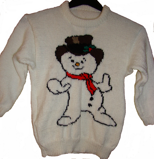 Ravelry: Christmas Snowman Jumper pattern by Blonde Moments
