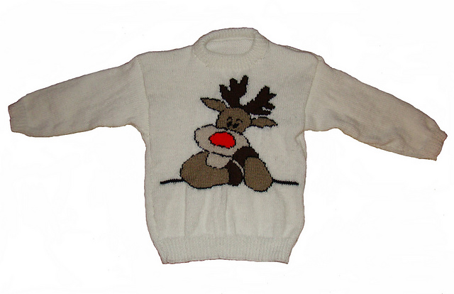 Ravelry: Christmas Rudolph Reindeer Jumper pattern by Blonde Moments