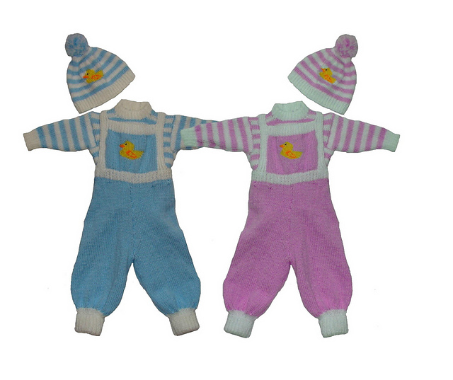 Ravelry: 3 Piece Duck Dungarees Set pattern by Blonde Moments