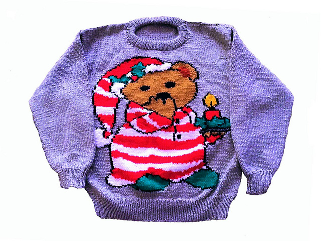 Ravelry: Christmas Bedtime Bear Jumper pattern by Blonde Moments