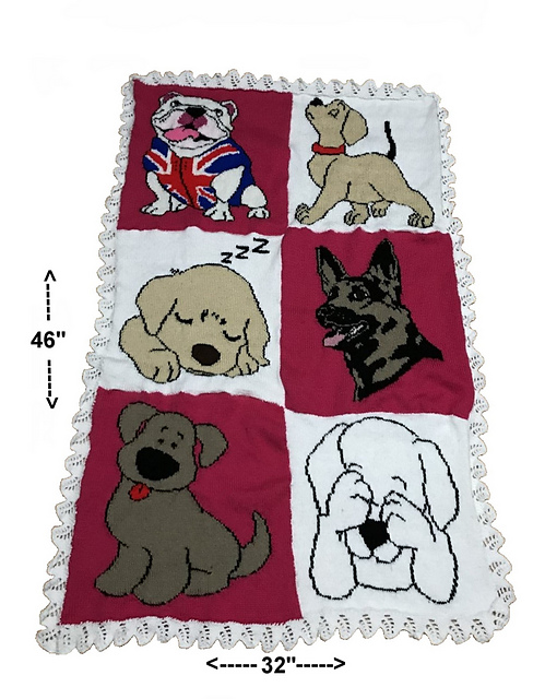 Ravelry: Cute Puppy Dog Blanket pattern by Blonde Moments