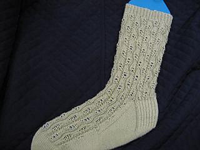 Ravelry: Brooke Lace Rib Socks pattern by Krista Werbil