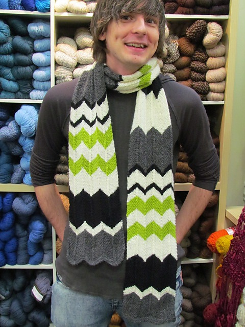 Ravelry: Charlie Chevron Striped Scarf pattern by Krista Werbil
