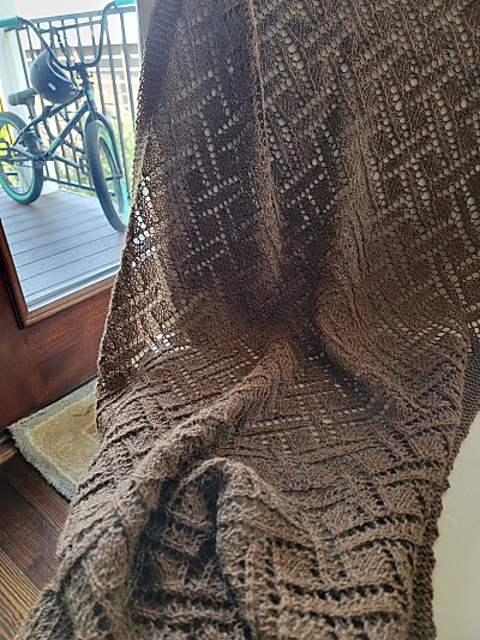 Ravelry: Garden Trellis Lace Wrap & Scarf pattern by Krista Werbil