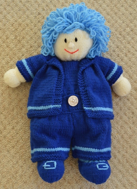 Ravelry: Boy dolly pyjama case pattern by Knitting by Post