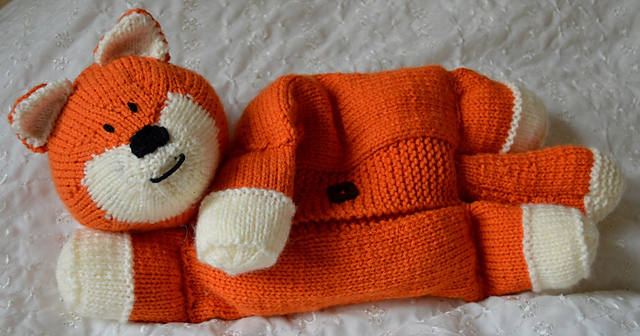 Ravelry: Fox Pyjama Case pattern by Knitting by Post