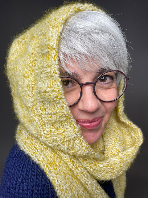 Ravelry: My Curly Hoodscarf pattern by Dani Bauer