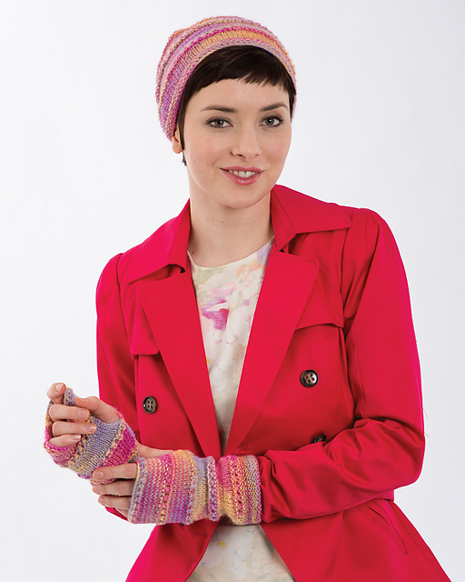 Ravelry: Wristwarmers & Hat pattern by Designer Yarns
